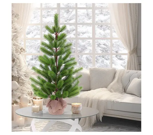 PULEO INTERNATIONAL Puleo 3ft Fir Artificial Christmas Tree In Burl Ap Sac
