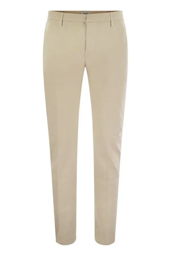 DONDUP Spiritissimo Regular Chino Trousers In Light Gabardine - Beige
