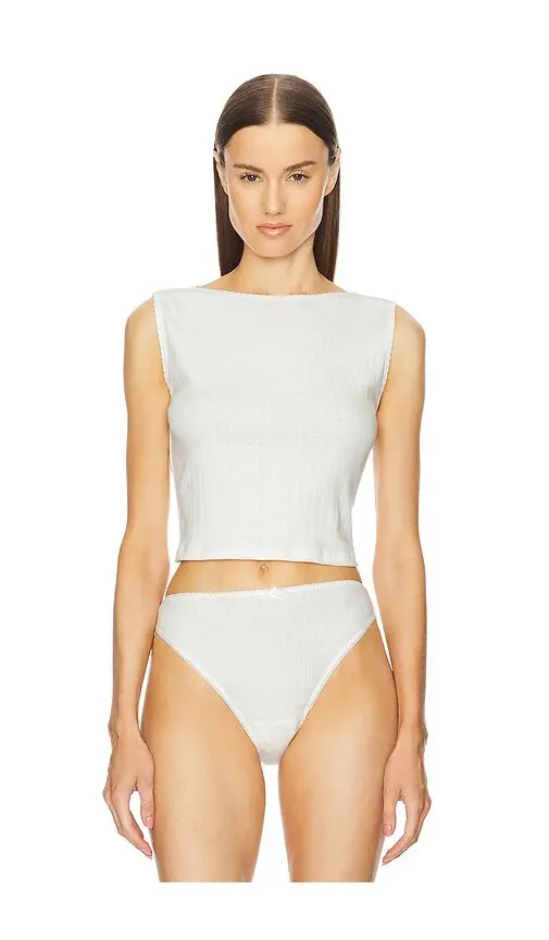 HELSA Pointelle Muscle Tank