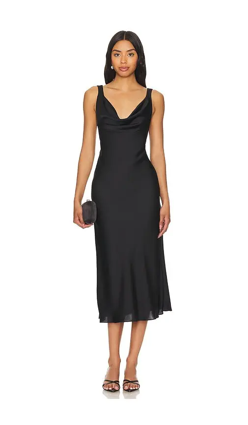 Katie May Heidi Midi Dress In Black 6% Off Editorialist