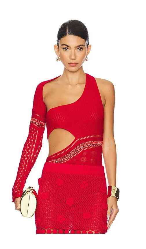 ROBERTA EINER Dina Bodysuit - Red
