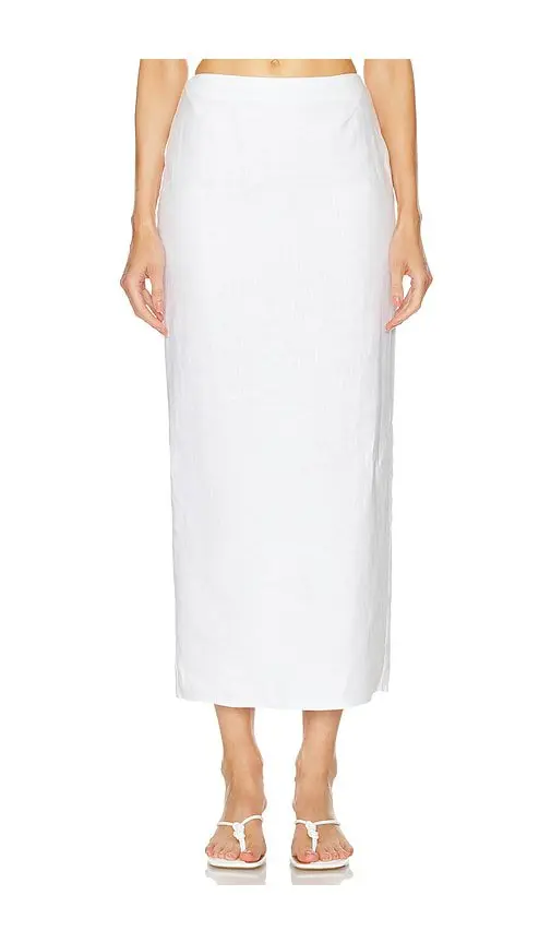HELSA Linen Maxi Skirt