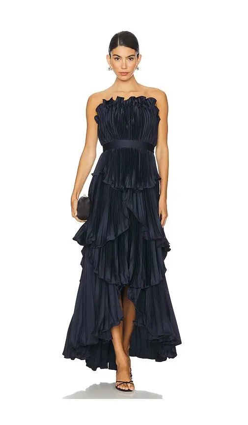 amur janey midi dress blue Keeping it classy in our elegant Janey Dress   Shop @ Amur.com