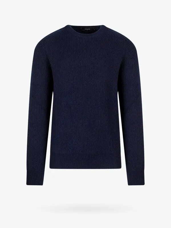NUGNES 1920 Ribbed Cashmere Sweater - Blue