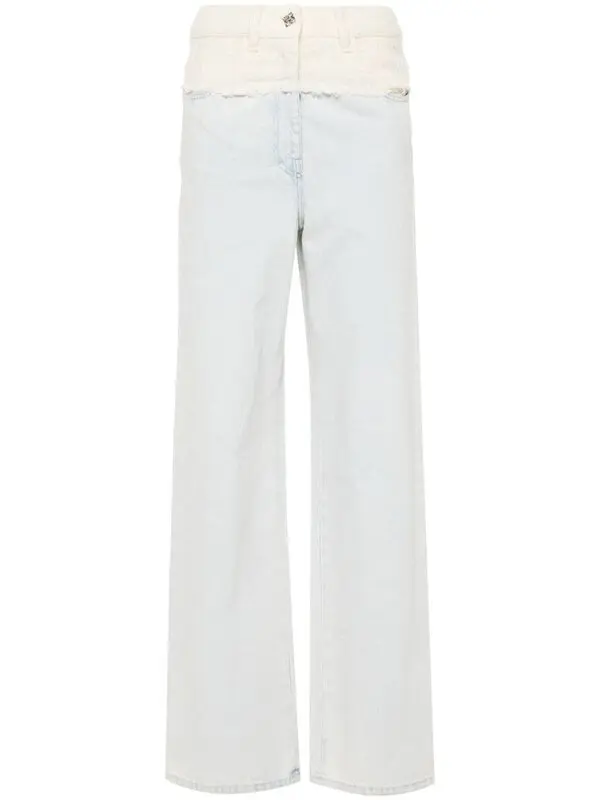 Givenchy 4g Liquid Button Tweed-panel Jeans