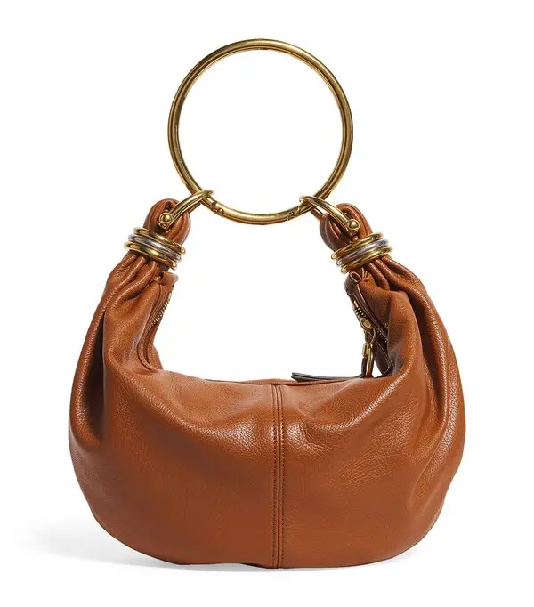 Chloé Small Leather Hobo Bag - Brown