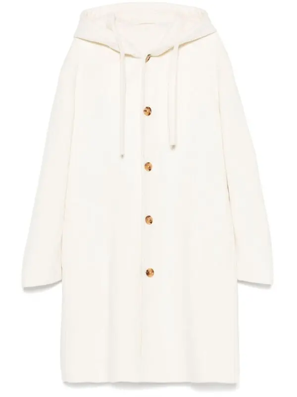 LARDINI Virgin Wool Coat - White