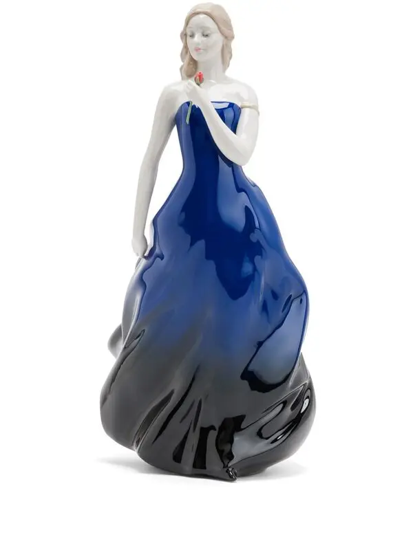 LLADRO Rose Ball Sculpture - Blue