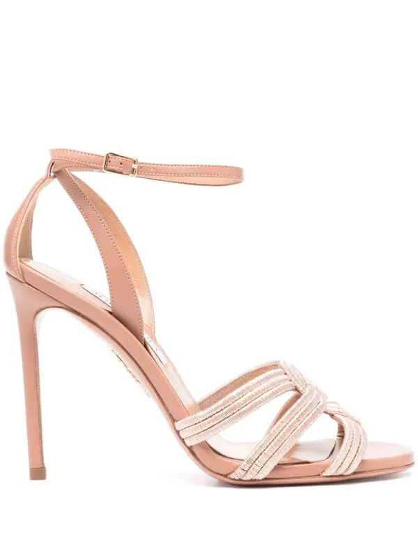 Aquazzura 105mm Felix Sandals In Pink 62% Off Editorialist