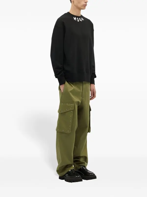 MSGM Logo-print Cotton Sweatshirt
