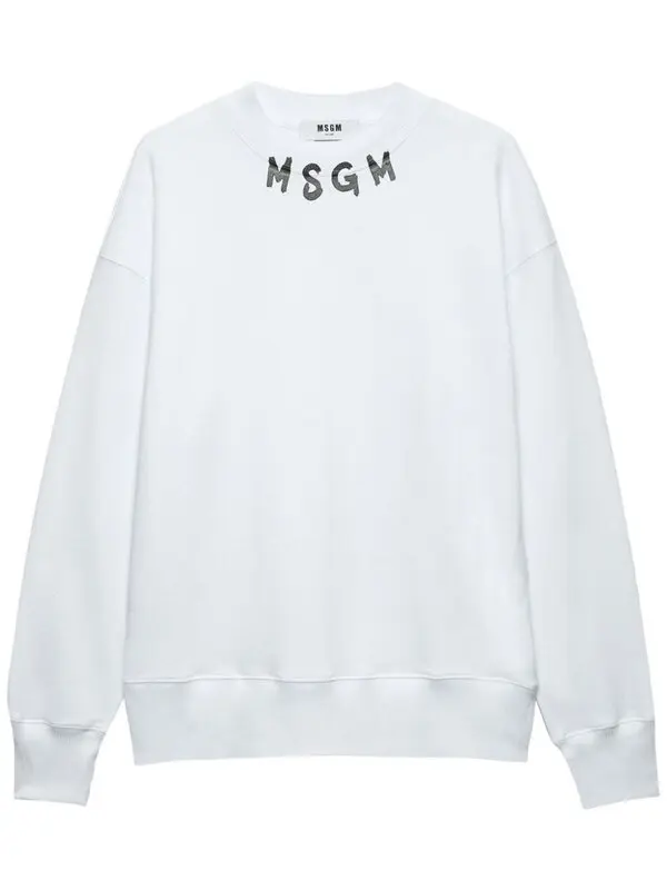 MSGM Logo-print Cotton Sweatshirt