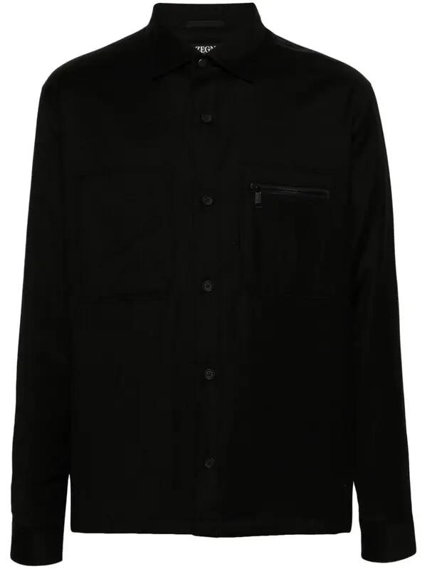 Zegna Padded Shirt - Black