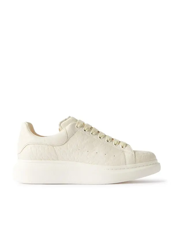 Alexander McQueen Exaggerated-sole Textured-leather Sneakers