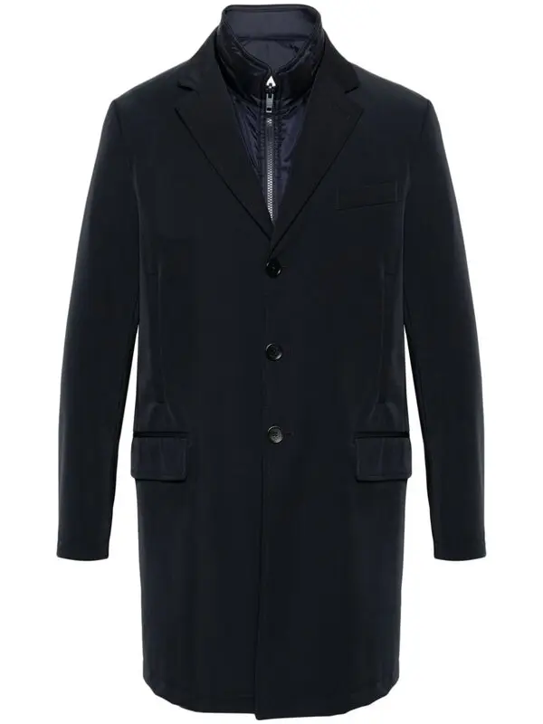 FAY Layered Overcoat - Blue