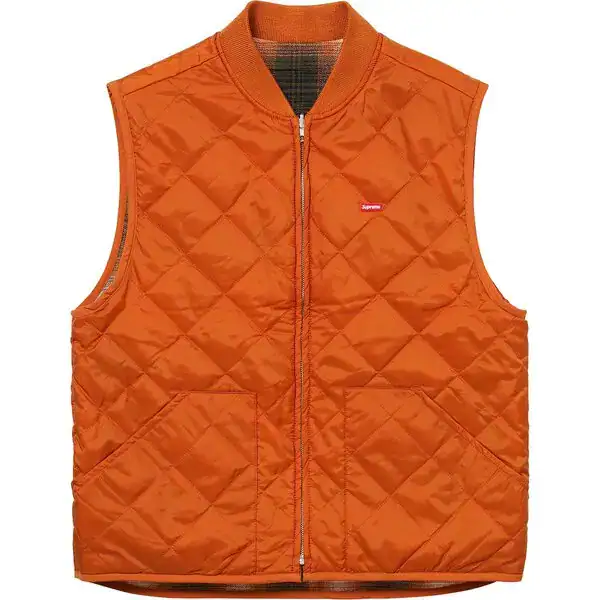トップス supreme : Reversible Shadow Plaid Vest Supreme Reversible Shadow Plaid Vest - Rust | Editorialist