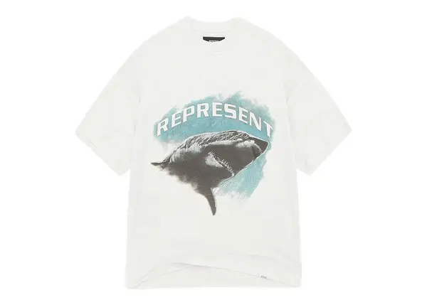 REPRESENT Shark T-shirt - Flat White