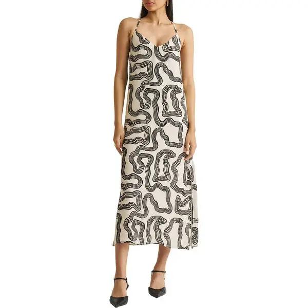 REISTOR Midi Slip Dress - Maze
