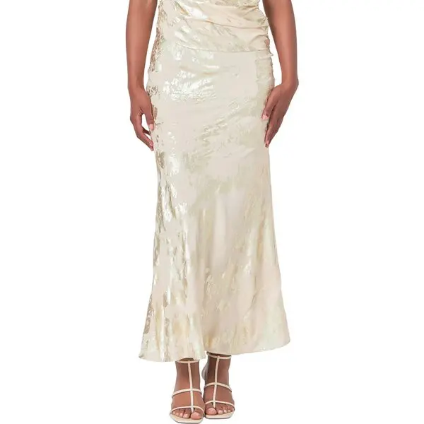 Endless Rose Foil Print Skirt