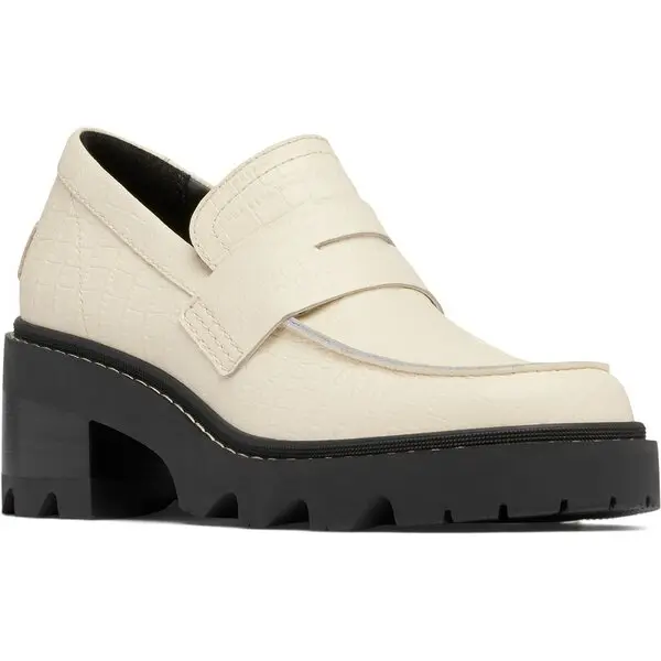 Sorel Joan Now City Penny Loafer - Chalk/black