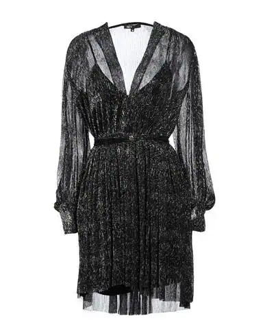Maje Short Draped Lam Dress In Black - 59% Off | Editorialist