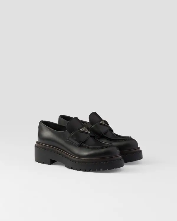 Prada Leather Loafers - Black