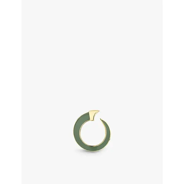 SHAUN LEANE Sabre Solis Enamel Ring - Yellow Gold Vermeil