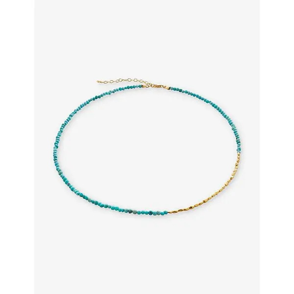 Monica Vinader Mini Nugget Necklace - Yellow Gold
