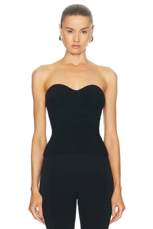 Wardrobe.NYC Strapless Bandeau Top - Black