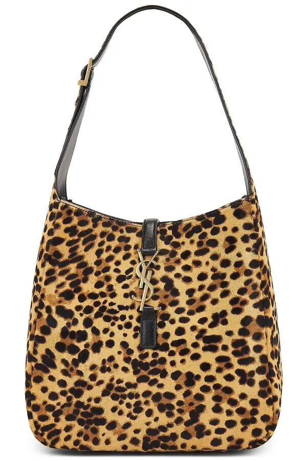 Saint Laurent Small Le 5 A 7 Supple Shoulder Bag - Spotted  Choco  & Nero