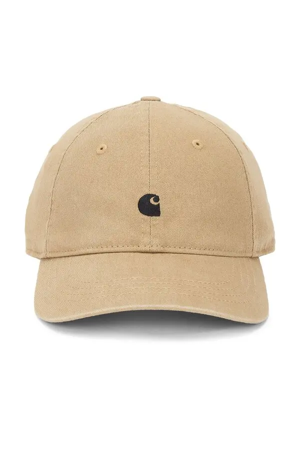 Carhartt Work In Progress Madison Logo Cap - Leather & Black