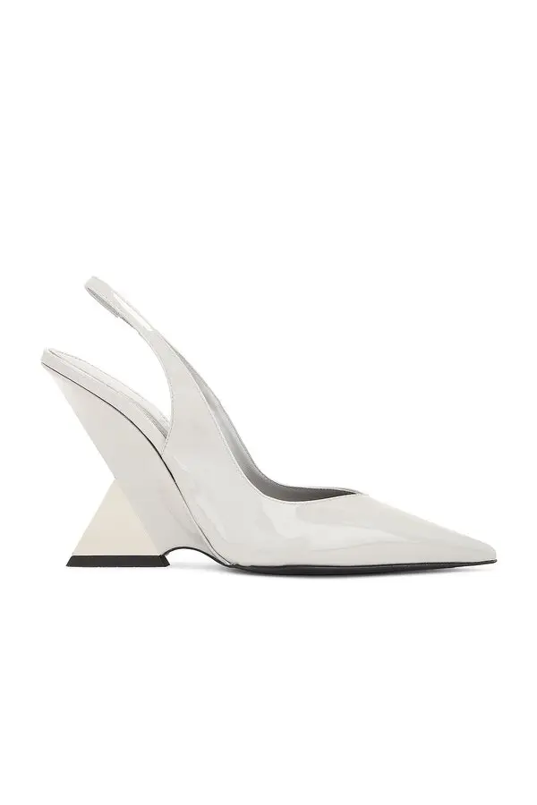 Attico Cheope Slingback Pump - Grey & Nickel