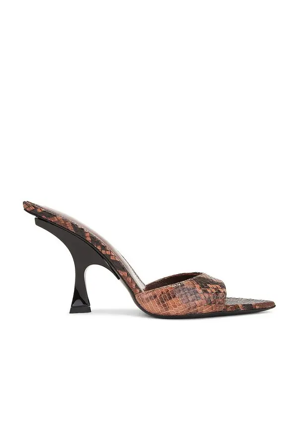 Attico Ester Mule Sandal - Brown & Black