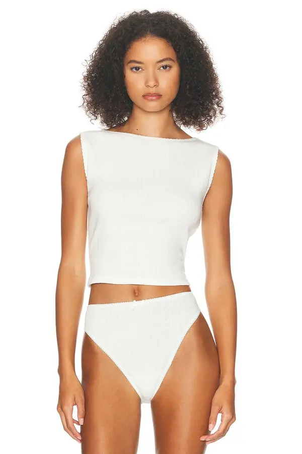 HELSA Pointelle Muscle Tank