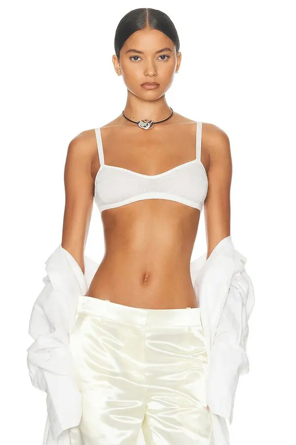 HELSA Justin Knit Bra - White
