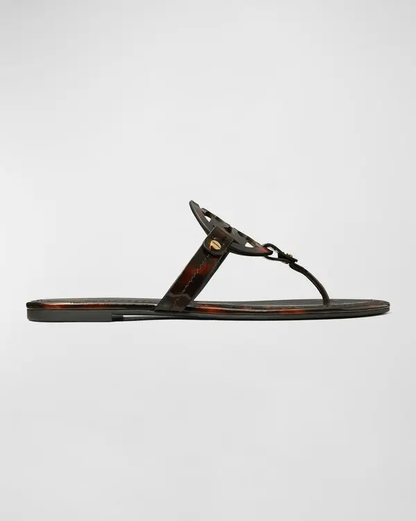 Tory Burch Print Leather Miller Sandals