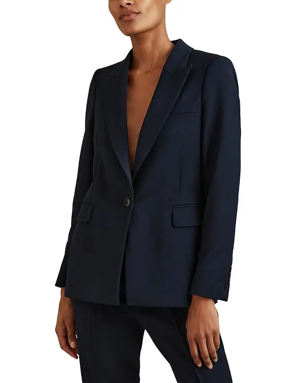 REISS Petite Gabi Single Breasted Blazer - Navy