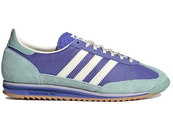 Adidas Sl72 Lace Up Sneakers - Semi Cobalt Blue/cream White/hazy Green