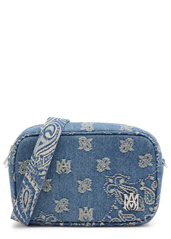 Amiri Jacquard Camera Bag In Denim - 60% Off | Editorialist
