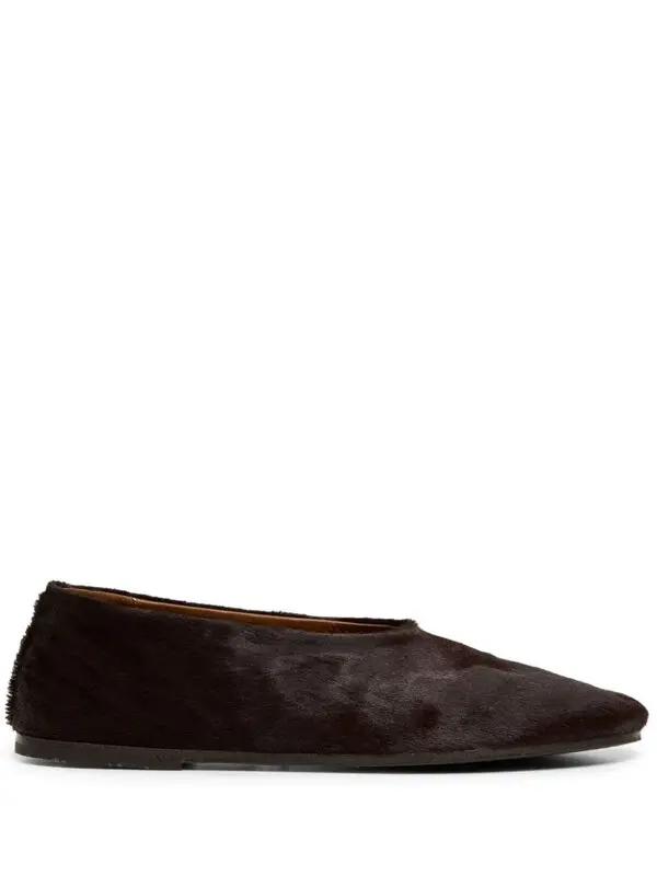 Marsèll Pointed-toe Leather Ballerinas