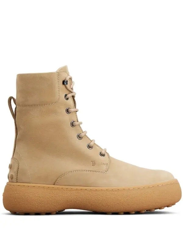 TOD'S Lace-up Combat Boots - Neutrals