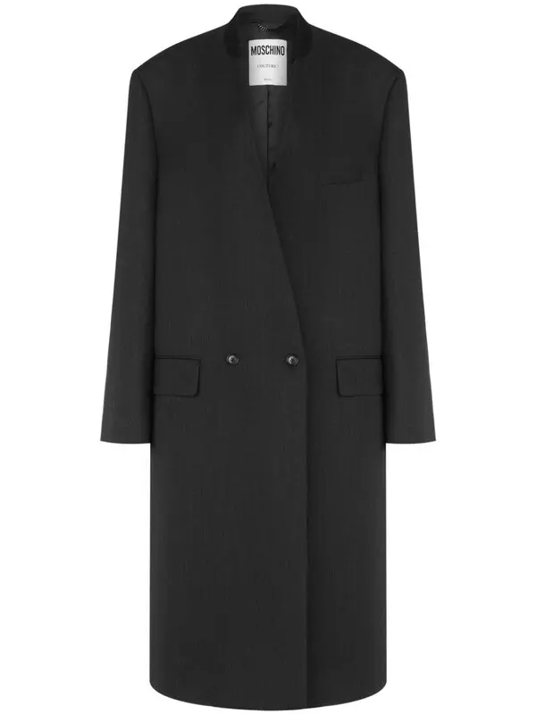 Moschino Single-breasted Virgin Wool Coat