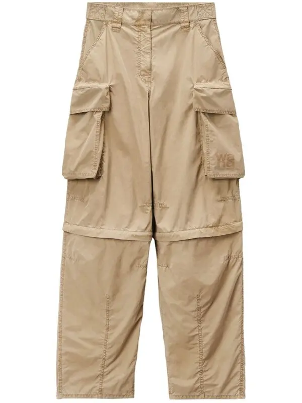 Alexander Wang Panelled Wide-leg Cargo Trousers - Neutrals