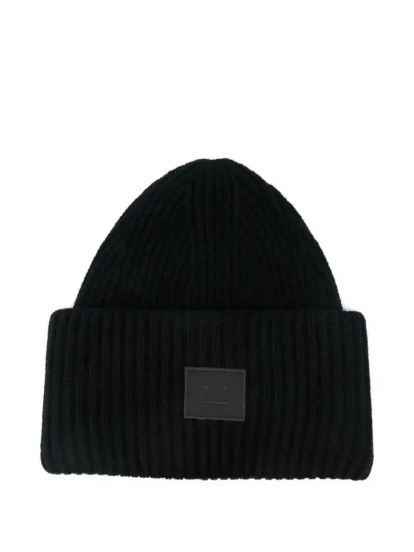 Acne Studios Ribbed Beanie - Black