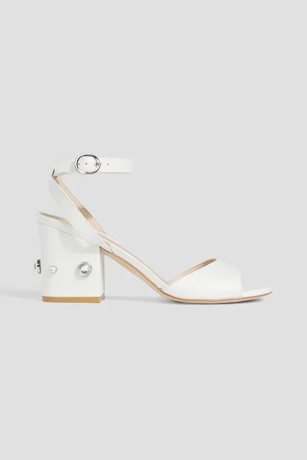 STUART WEITZMAN Alshn 75 Crystal-embellished Leather Sandals