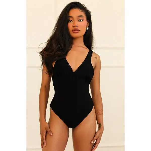 DIPPIN DAISY'S Hefner One Piece - Black Rib
