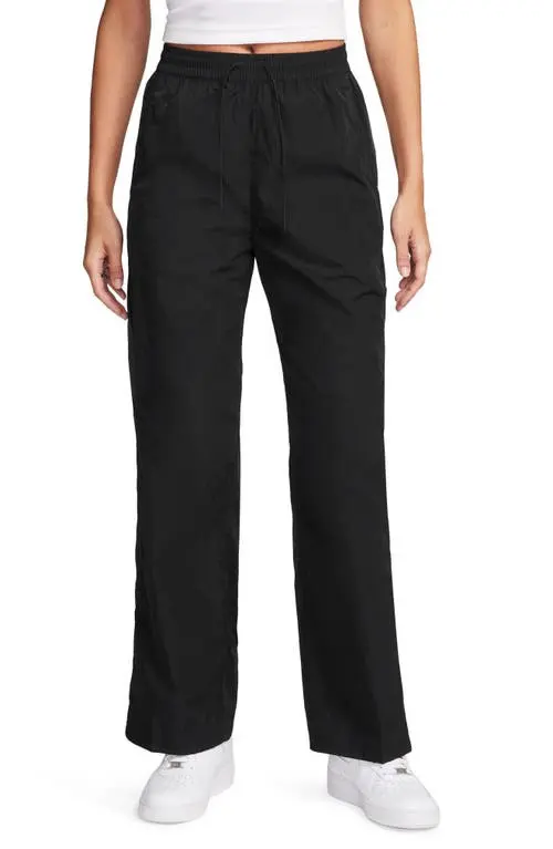 Nike Windrunner Water Repellent High Waist Woven Pants - 010 Black/white