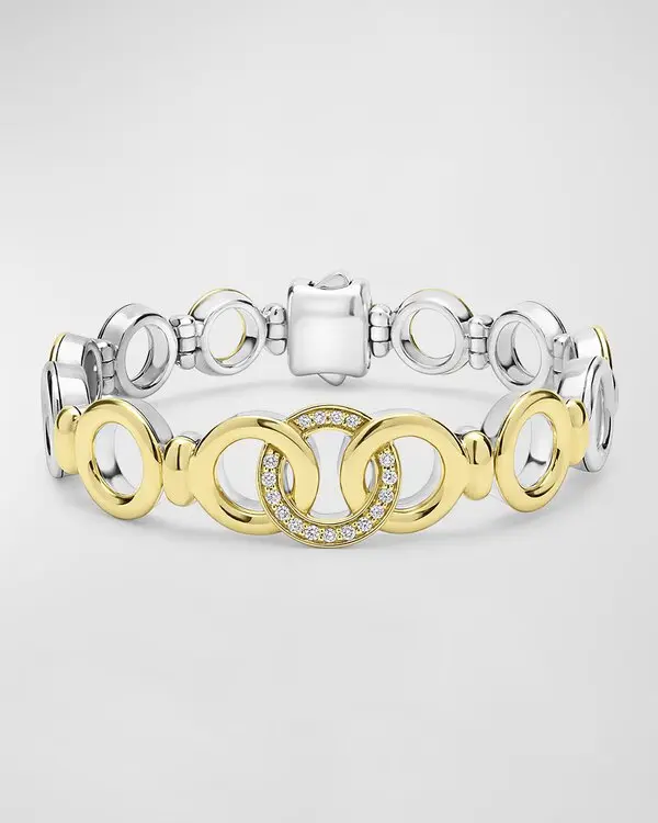Lagos Signature Caviar Interlocking Link Bracelet