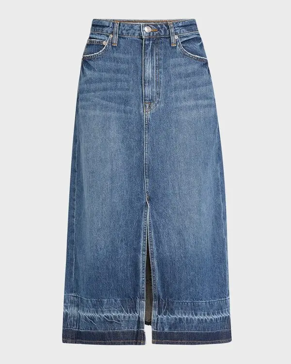 Simkhai Della Denim Midi Skirt