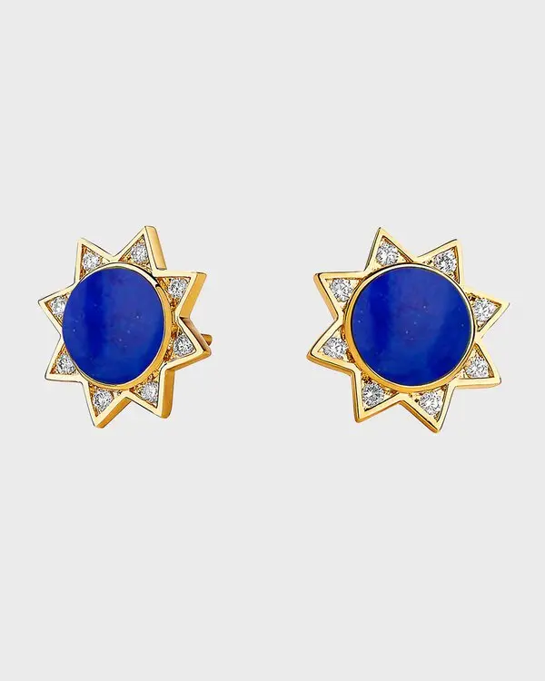 SYNA JEWELS Cosmic Stud Earrings - Lapis Lazuli