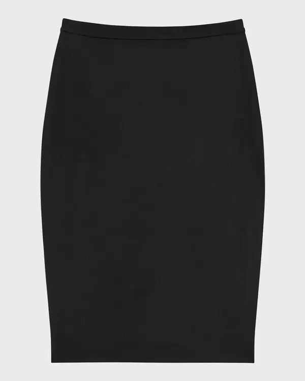 Theory Traceable Wool Pencil Knee Length Skirt